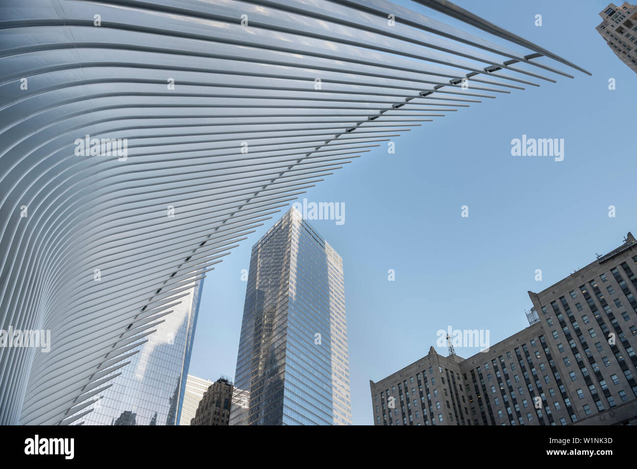 elements in detail of the Oculus which is a futuristic train station by ...