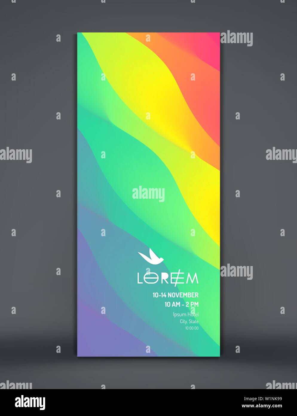 Vertical banner or stand for conference. Cover design template ...