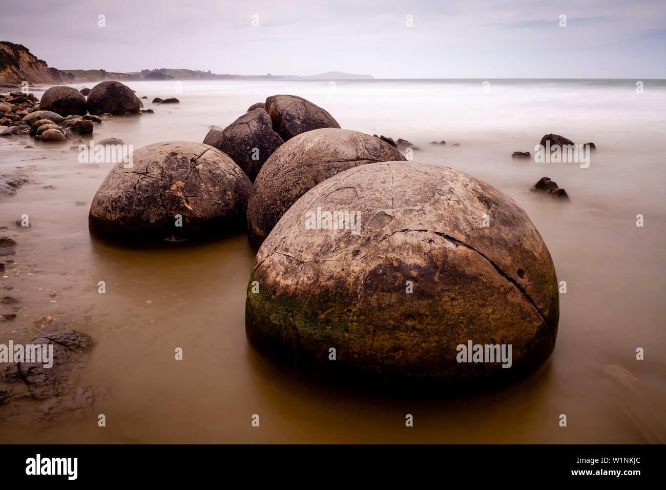 New Zealand The Spherical Stones Are Concretions High Resolution Stock ...