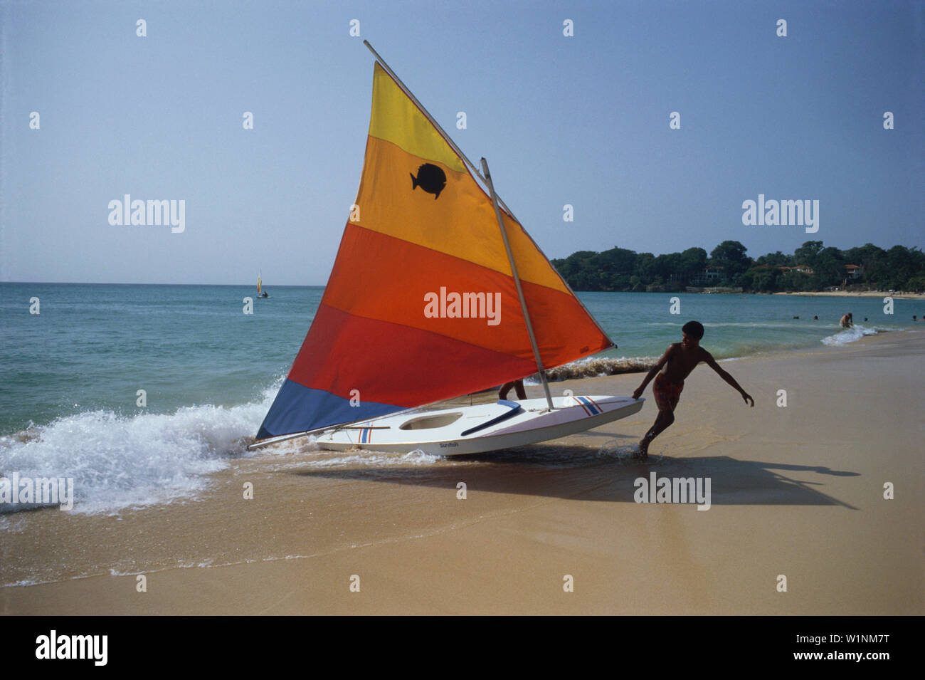 Segelboot, Sosúa Dominikanische Republik Stock Photo - Alamy