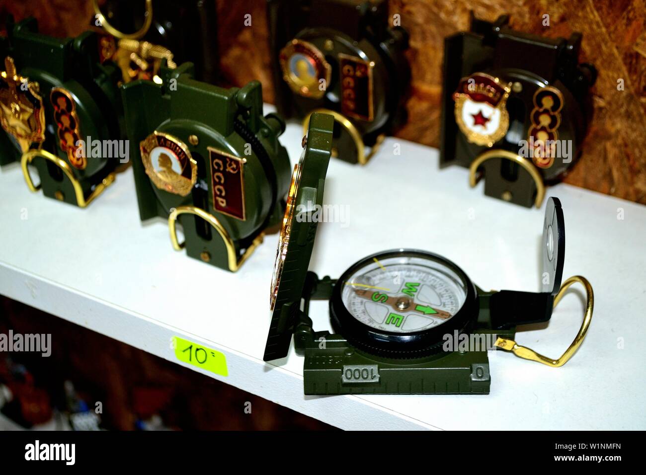 Selling Soviet- era compass in NESSEBAR - Black Sea - BULGARIA Stock ...