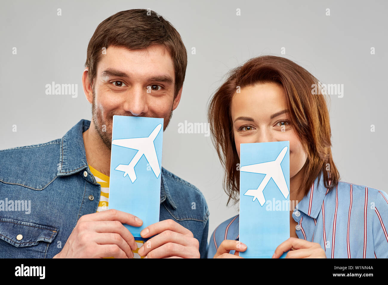 Couple airplane ticket hi-res stock photography and images - Alamy