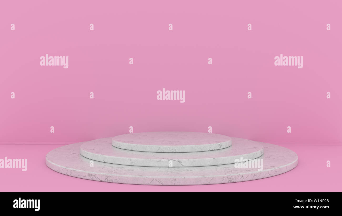 3d abstract background render. Platform for product display. Interior ...