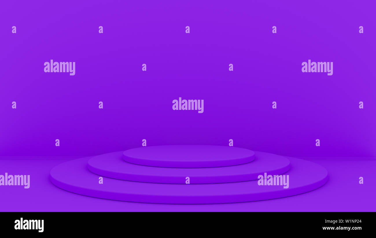 3d abstract background render. Platform for product display. Interior ...