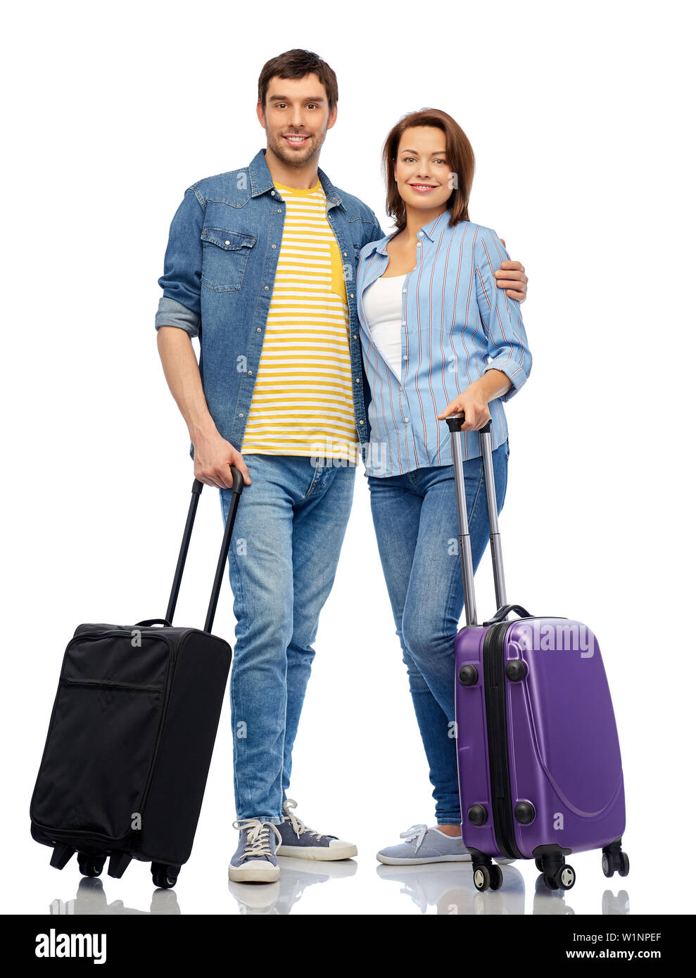 Happy young lovely couple Cut Out Stock Images & Pictures - Alamy