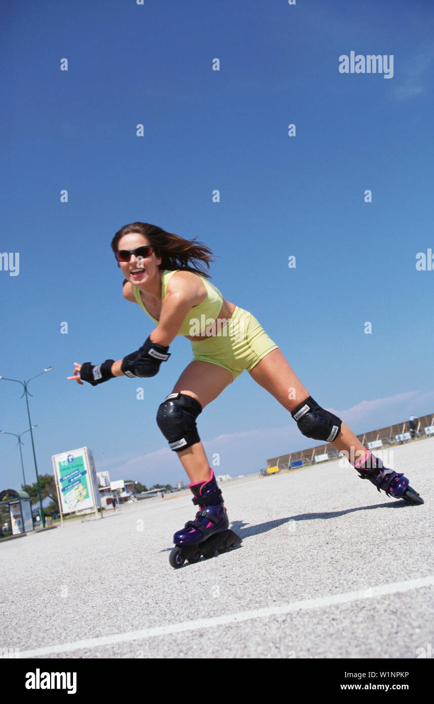 Girl, Inline Skating Stock Photo - Alamy