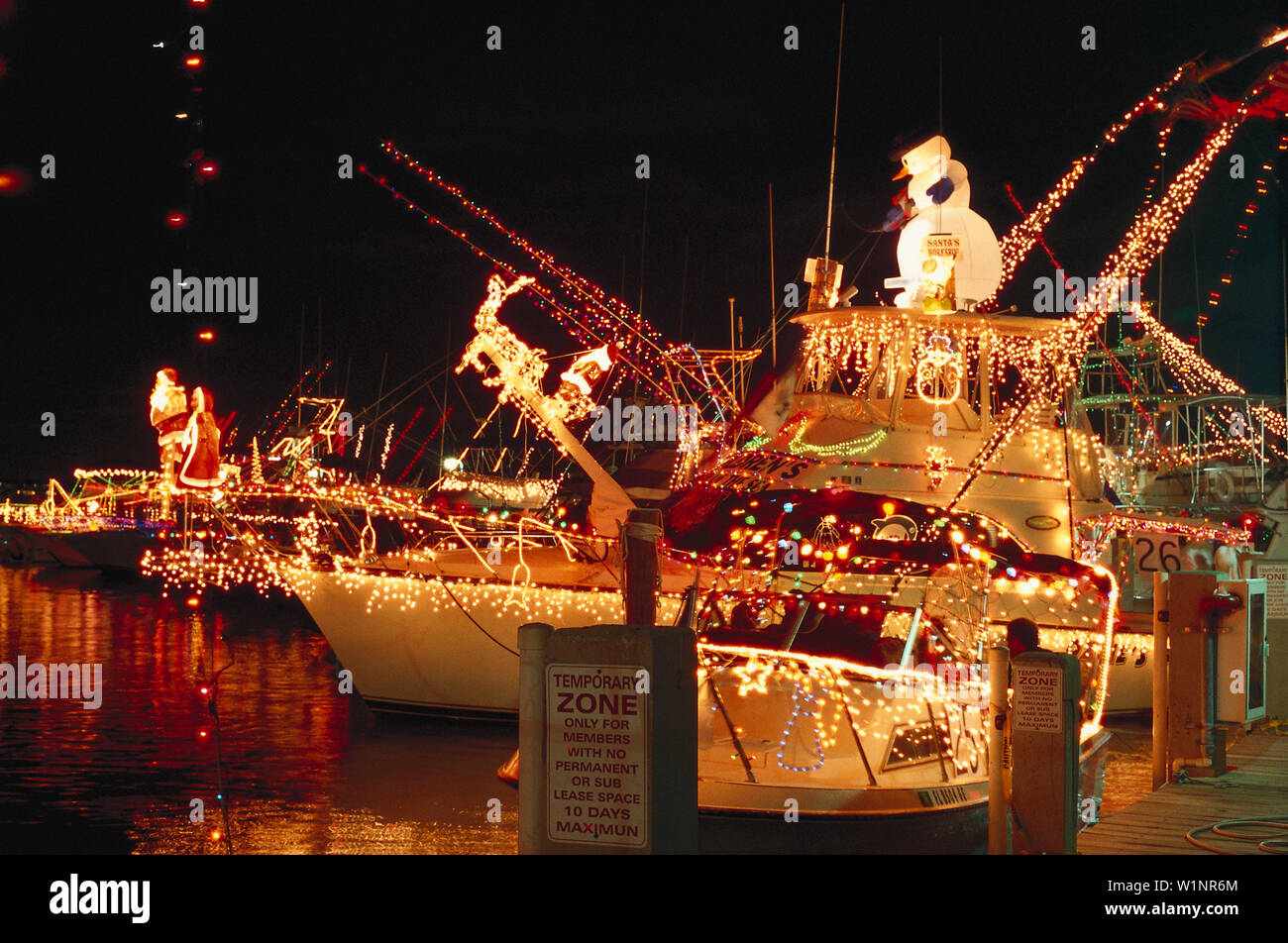Christmas boats, Biscanye Bay, Miami Florida, USA Stock Photo - Alamy