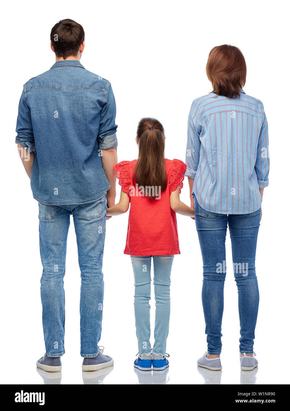 Back view man holding child hand hi-res stock photography and images ...