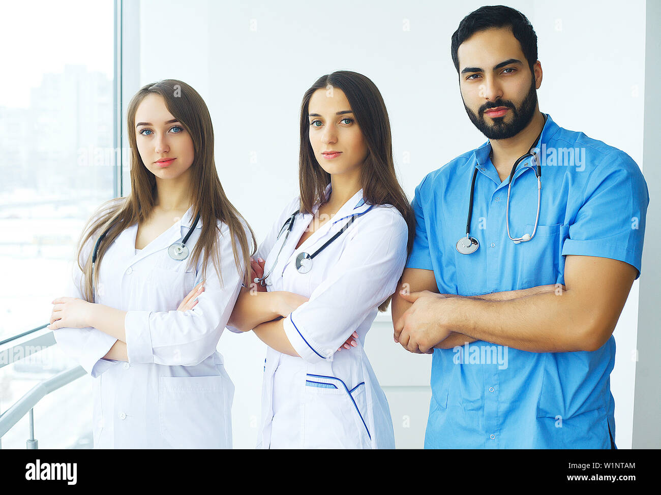 Happy Successful Medical Team work together in hospital Stock Photo - Alamy