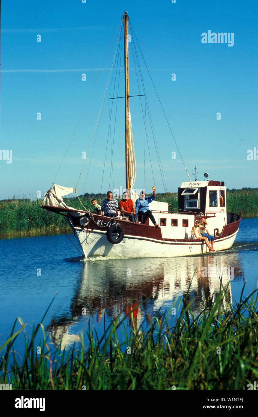Boat trip, Dreverna, Kurische Nehrung, Lithuania Baltic States Stock ...