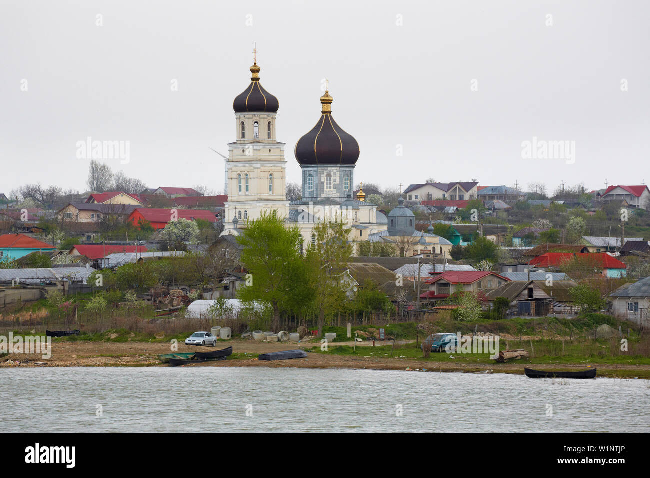 View at the churches of Ghindaresti (near Harsova) , River Danube ...