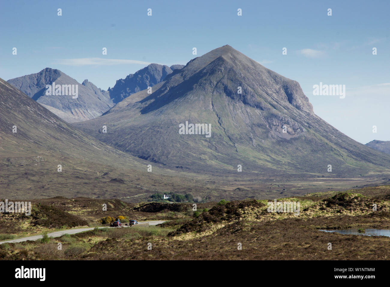 View of Marsco, a peak in the Red Hills, from the A87 approaching ...