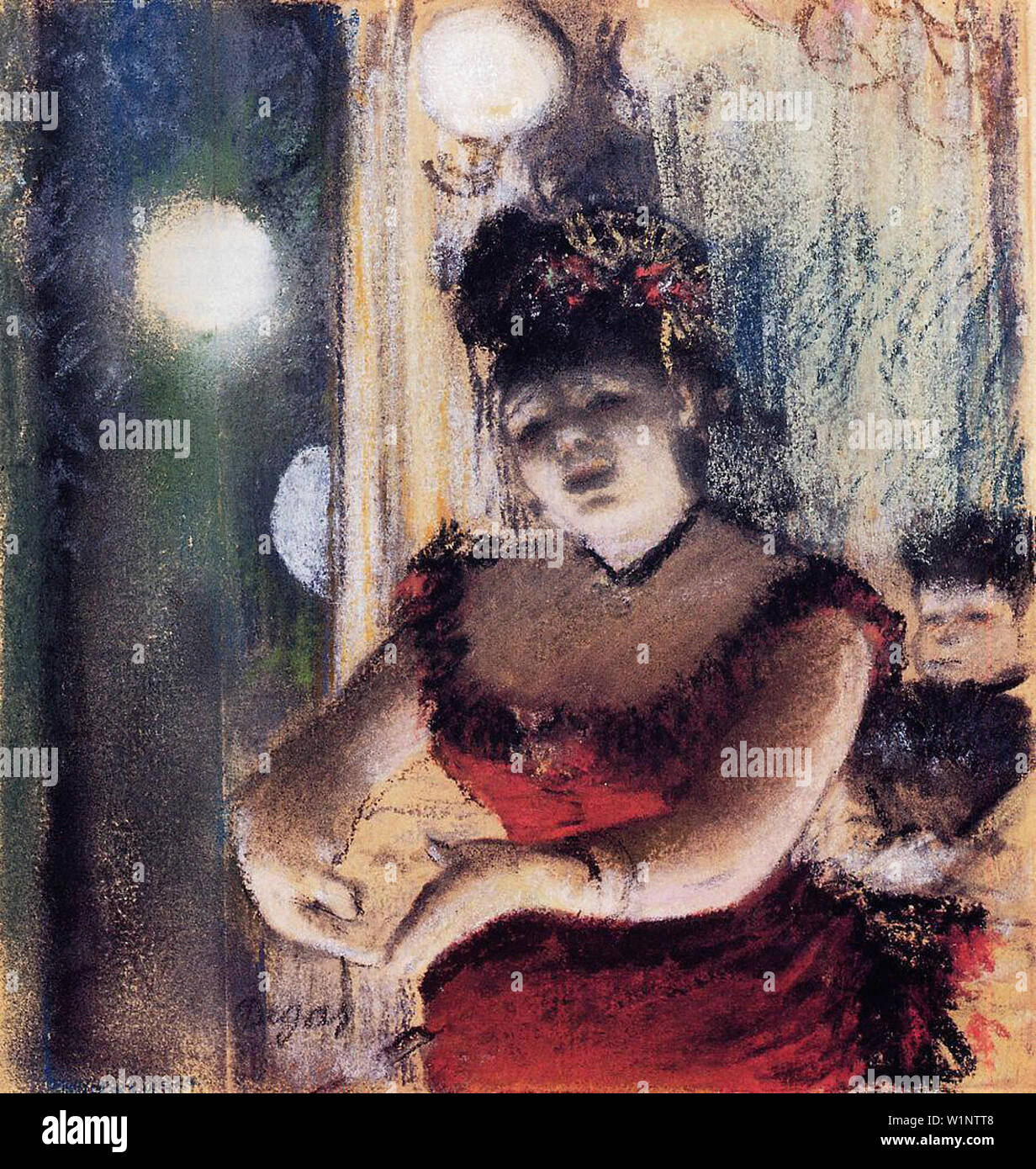 Edgar Degas - Cafe Concert Singer 1878 Stock Photo - Alamy