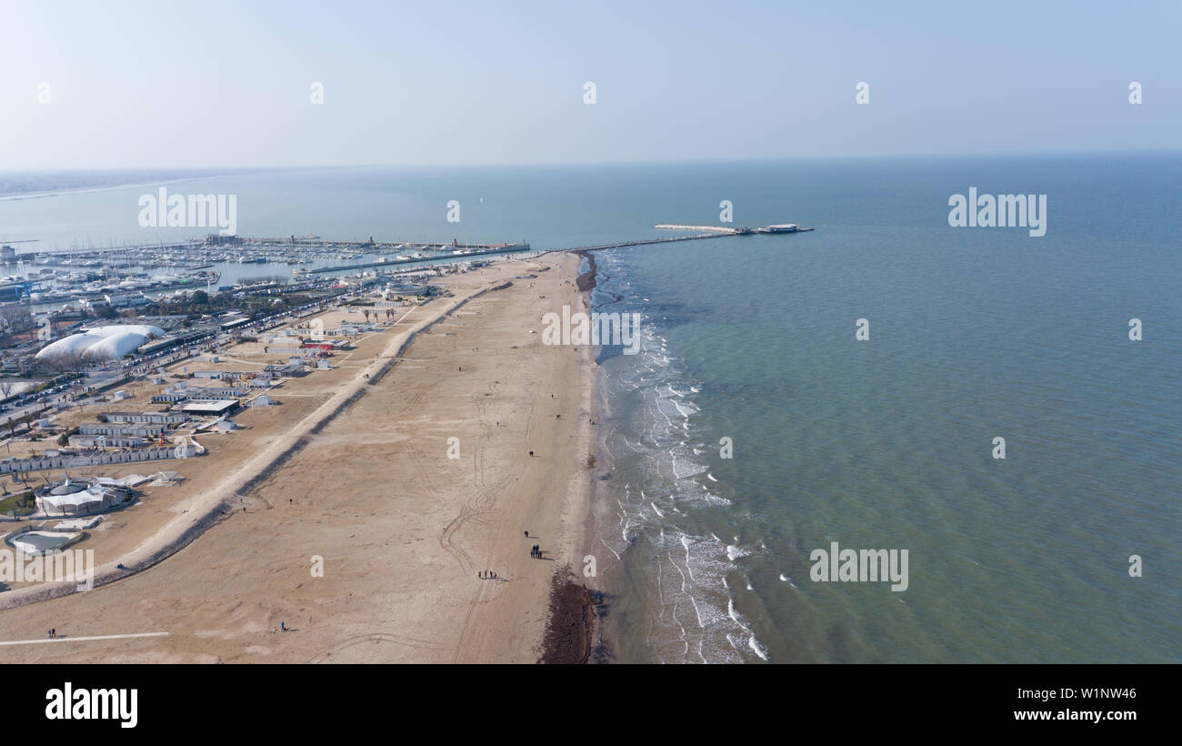Aerial view rimini beach italy hi-res stock photography and images - Alamy