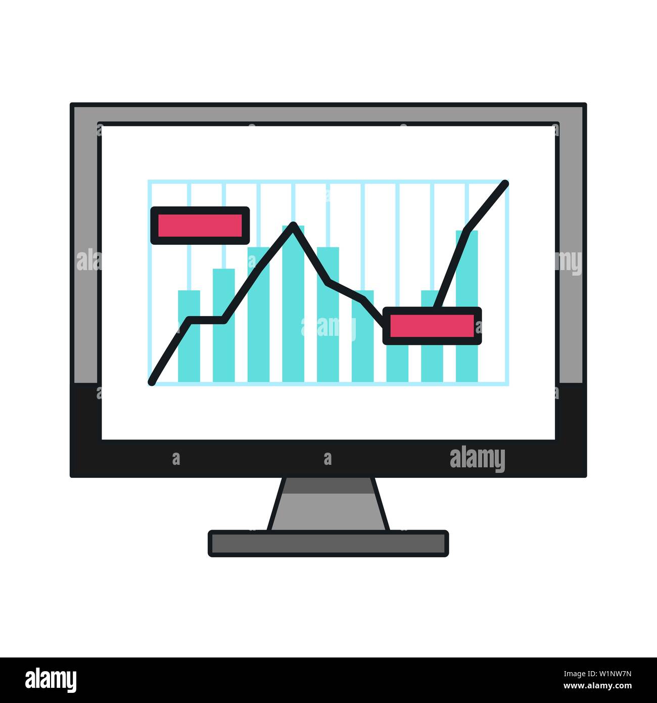 Online stock market investment symbols Stock Vector Image & Art - Alamy