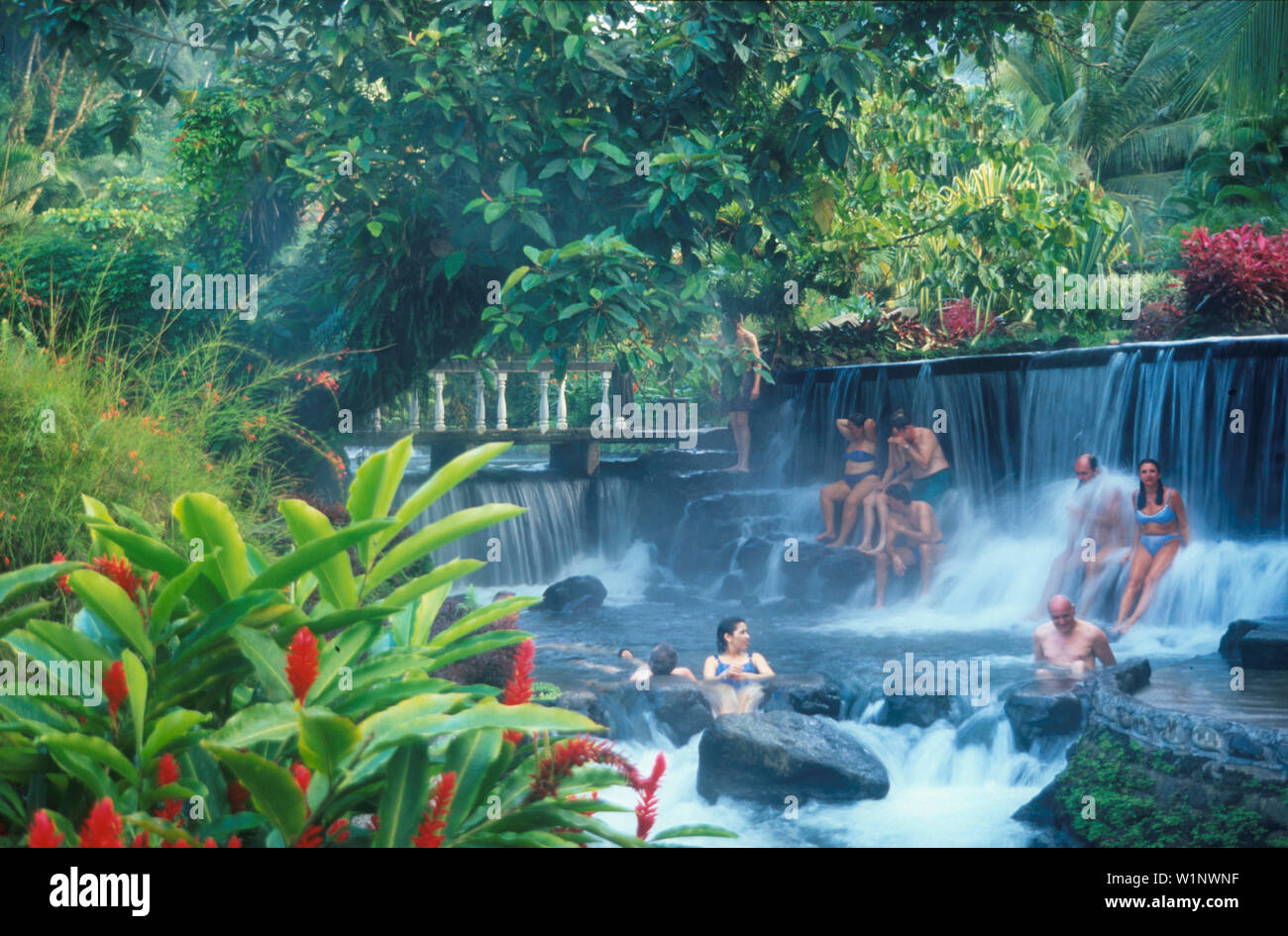 Wasserfall, Balneano Tabacon, La Fortuna, Arenal Costa Rica Stock Photo ...