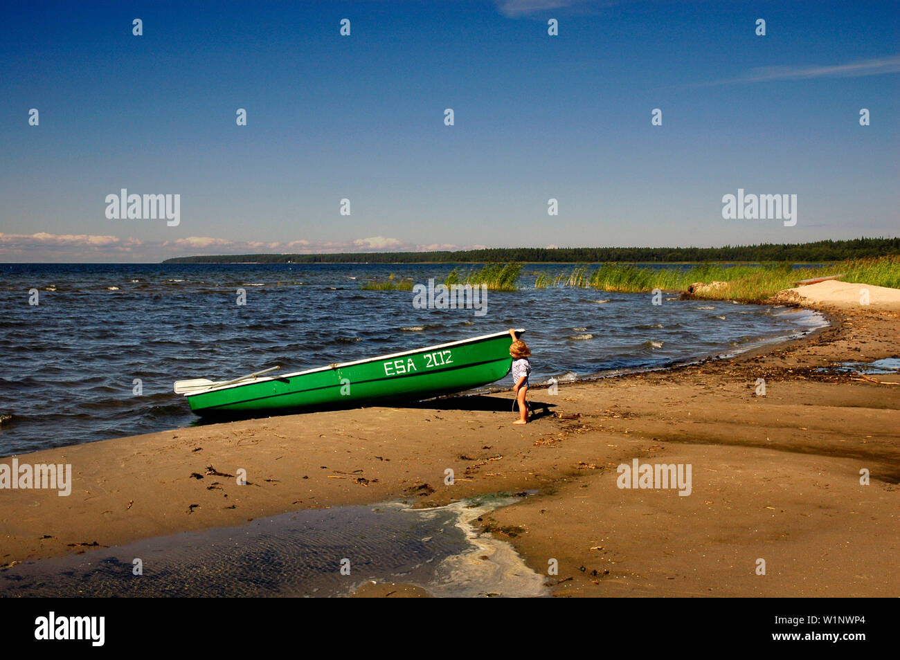boat at the beach at Vosu, Lahemaa, Estonia Stock Photo - Alamy