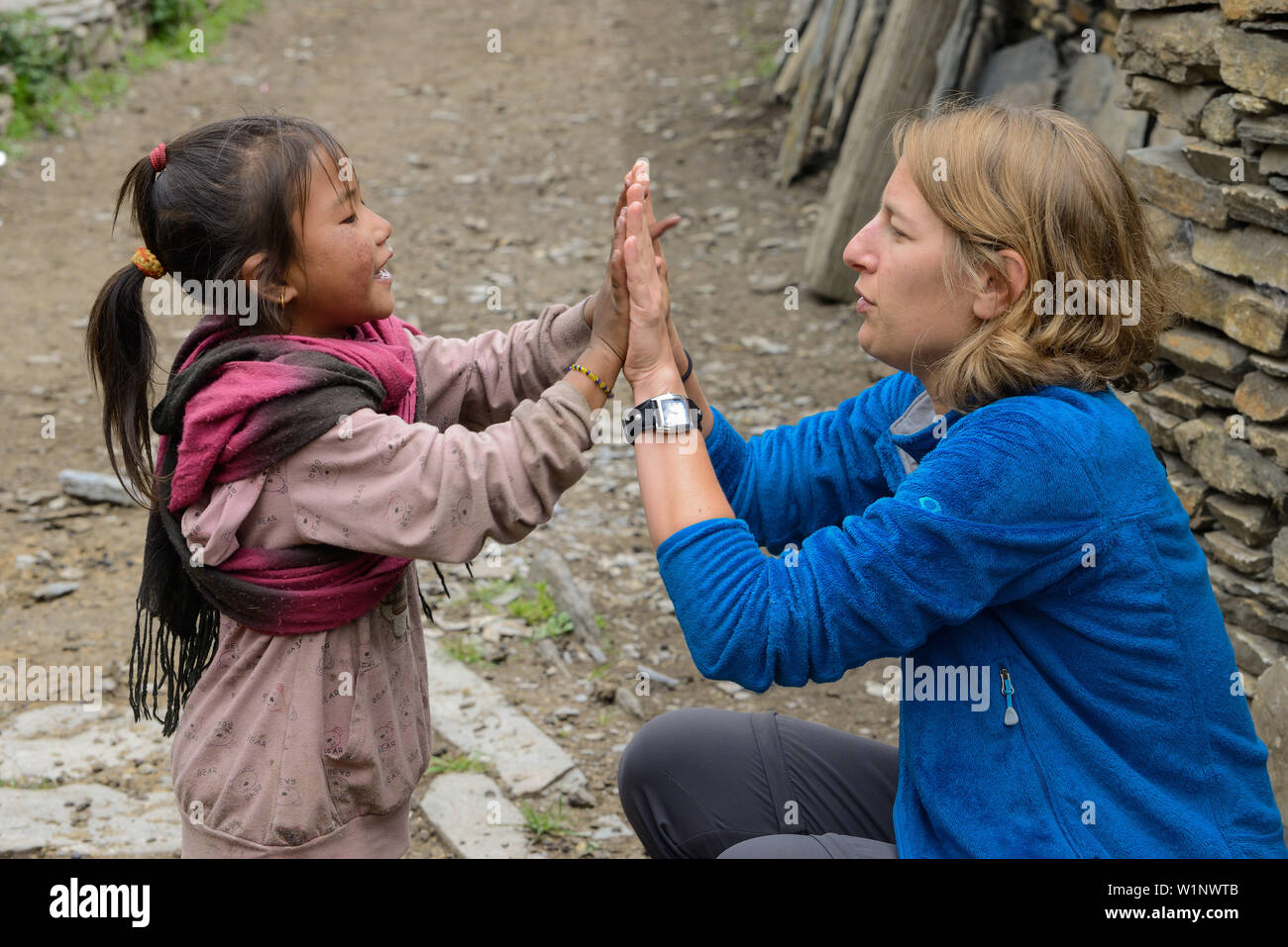 Nepal woman profile hi-res stock photography and images - Alamy