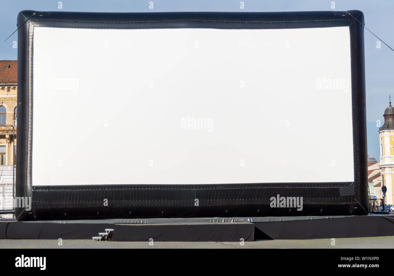 white clean billboard on a stage with copy space zone Stock Photo - Alamy