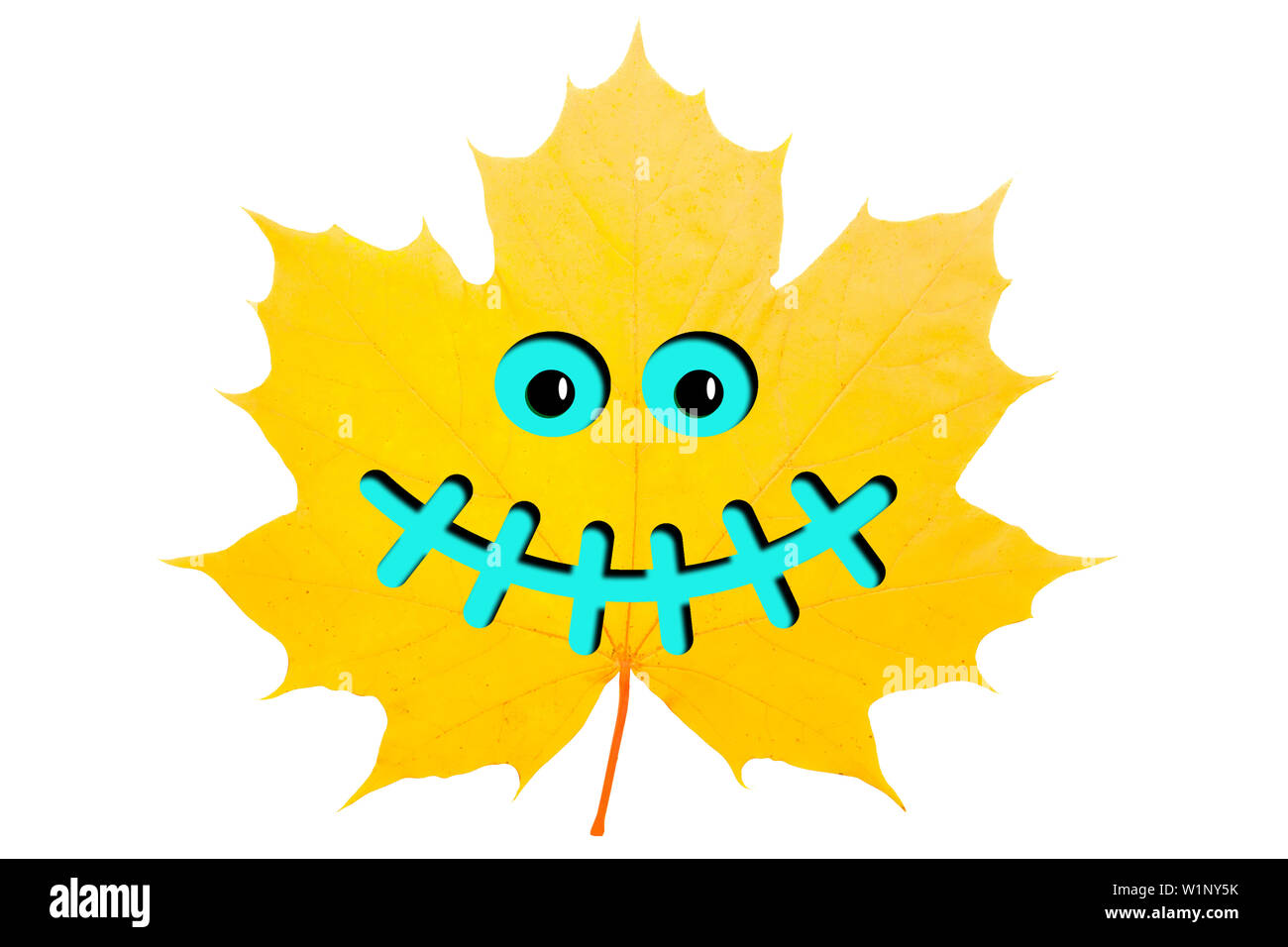 Maple leaf halloween face Cut Out Stock Images & Pictures - Alamy