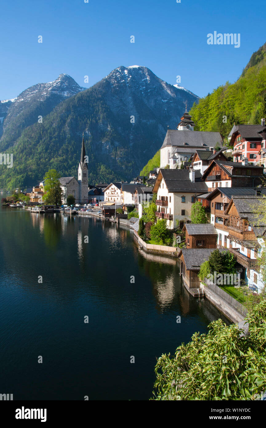 Hallstatt at Lake Hallstatt, a UNESCO World Heritage Site The cultural ...