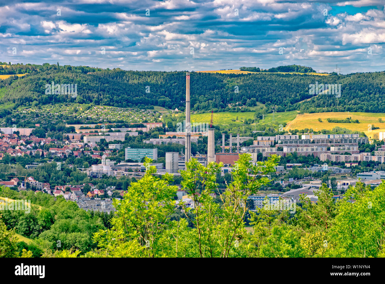 A part of Jena Thuringia from above Stock Photo - Alamy