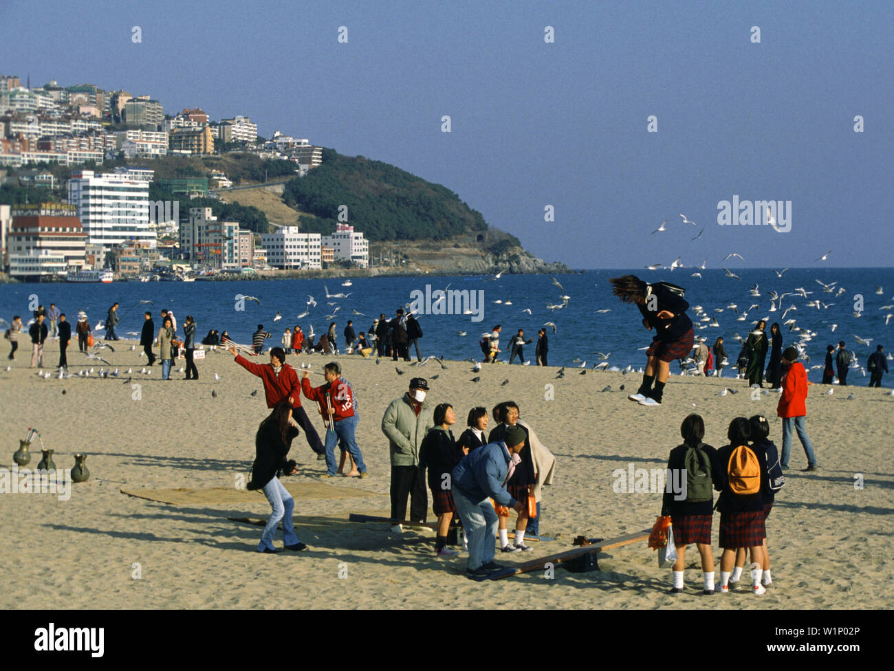 Traditional Korean games, Haeundae Beach, Haeundae, Busan South Korea ...