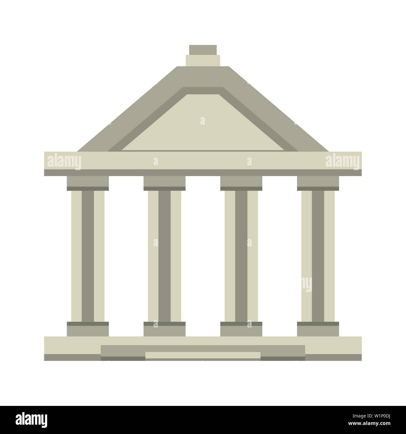Bank building with columns symbol isolated Stock Vector Image & Art - Alamy