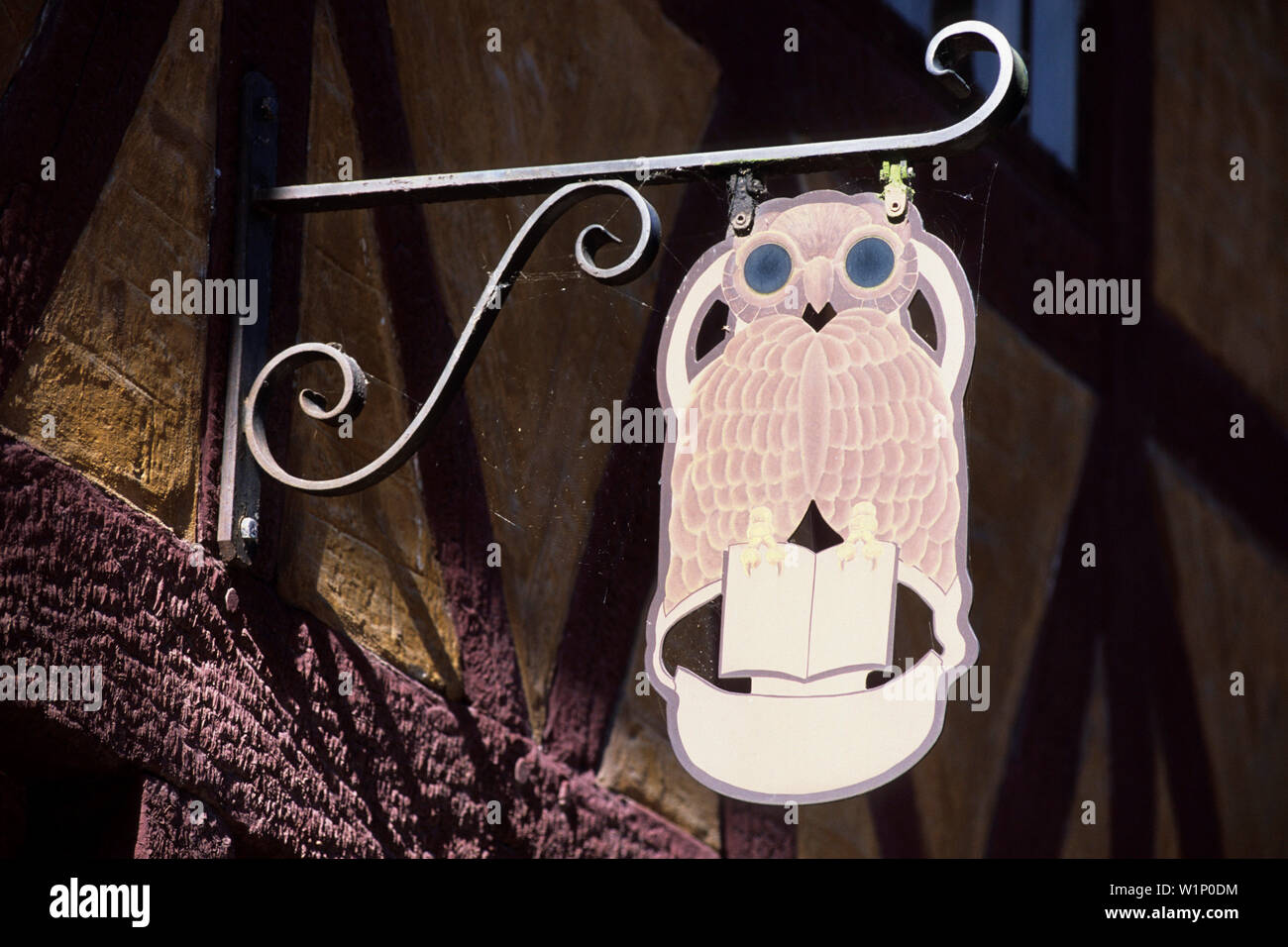 Old Bookshop Sign, Den Gamle By Open-Air Museum, Arhus, Central Jutland ...