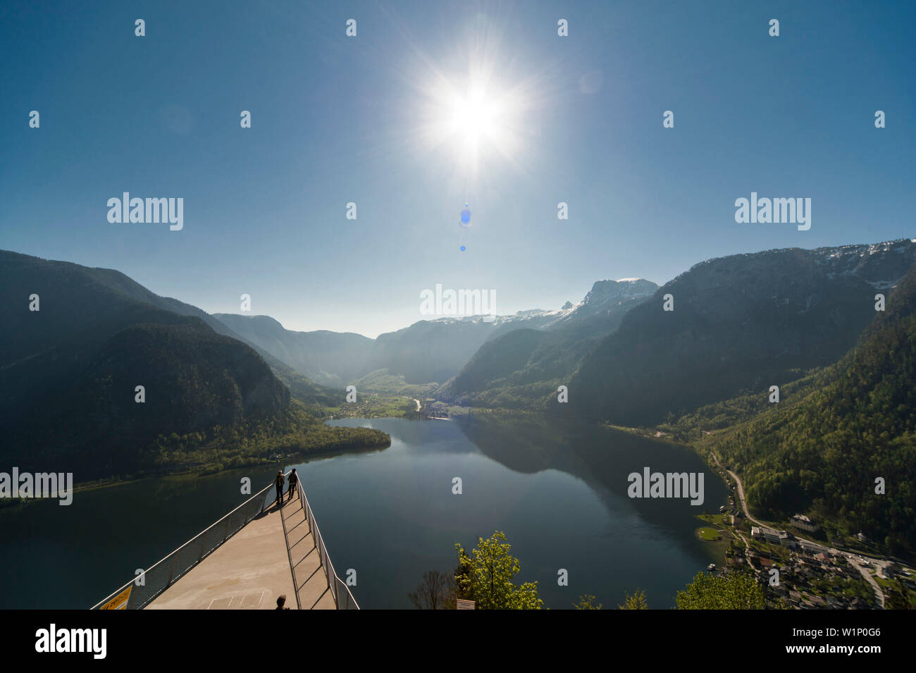 View from the observation deck overlooking Lake Hallstatt World ...