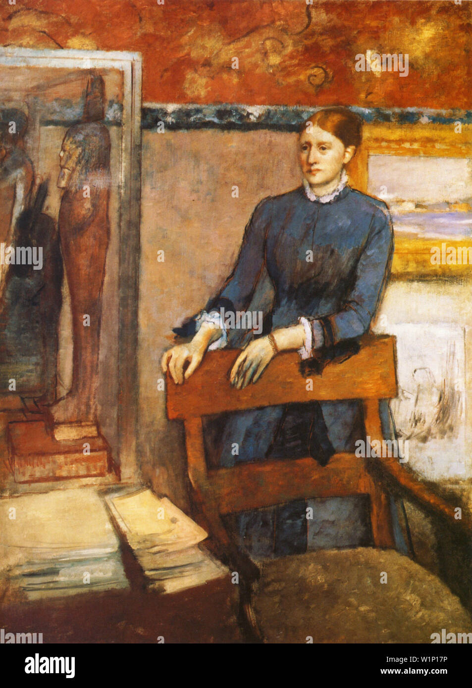 Edgar Degas - Helene Rouart Her Father S Study 1886 Stock Photo - Alamy