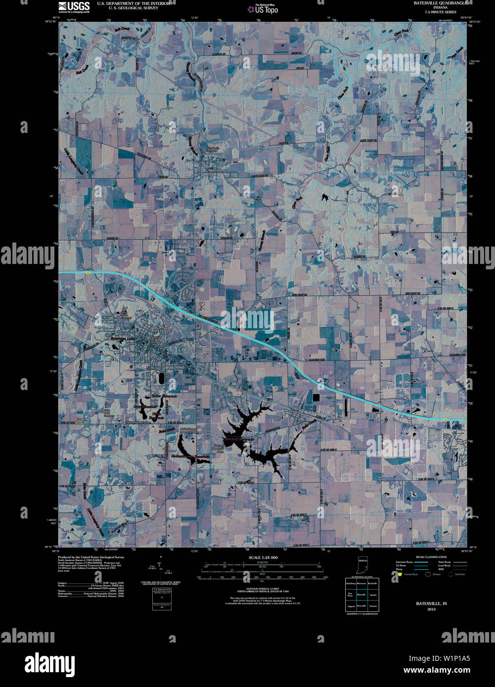 Map of batesville indiana hi-res stock photography and images - Alamy
