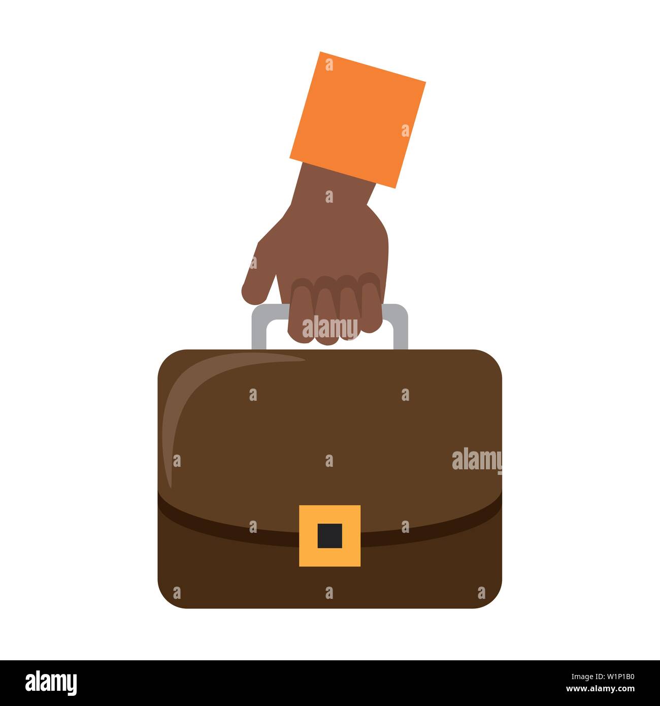 Hand with business briefcase symbol isolated Stock Vector Image & Art ...