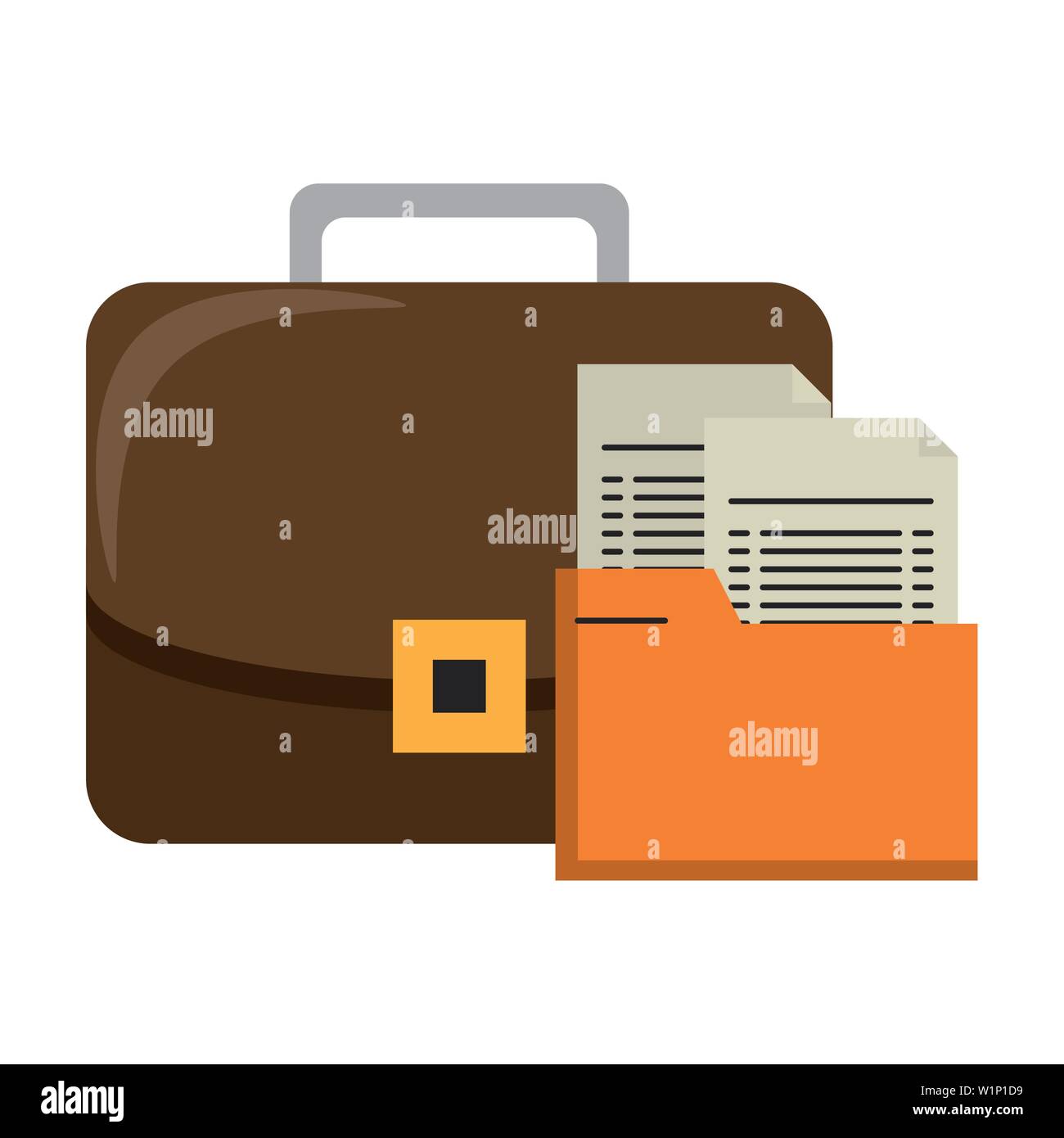 Business briefcase with documents symbols Stock Vector Image & Art - Alamy