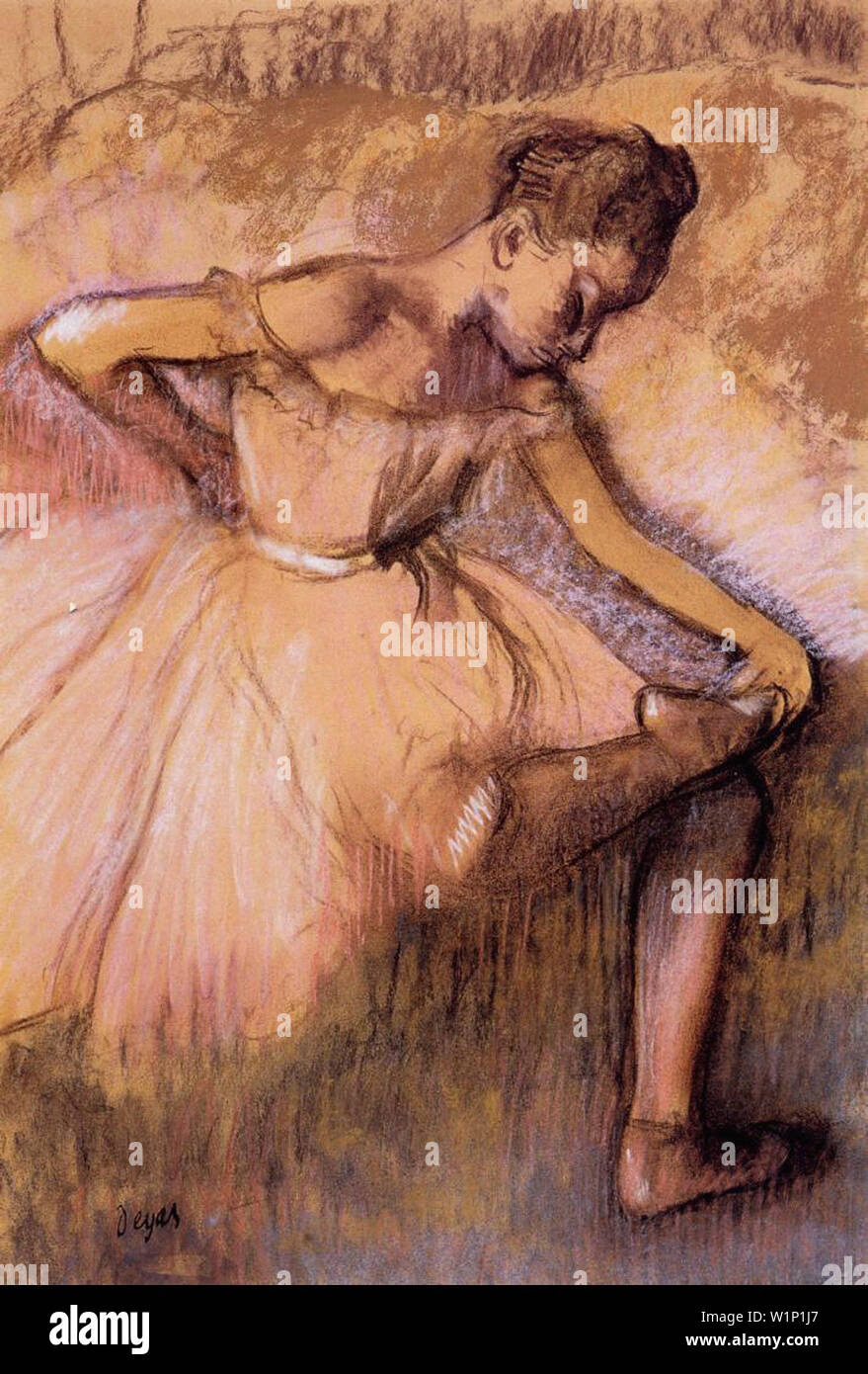 Edgar Degas - Pink Dancer 1 C 1900 Stock Photo - Alamy