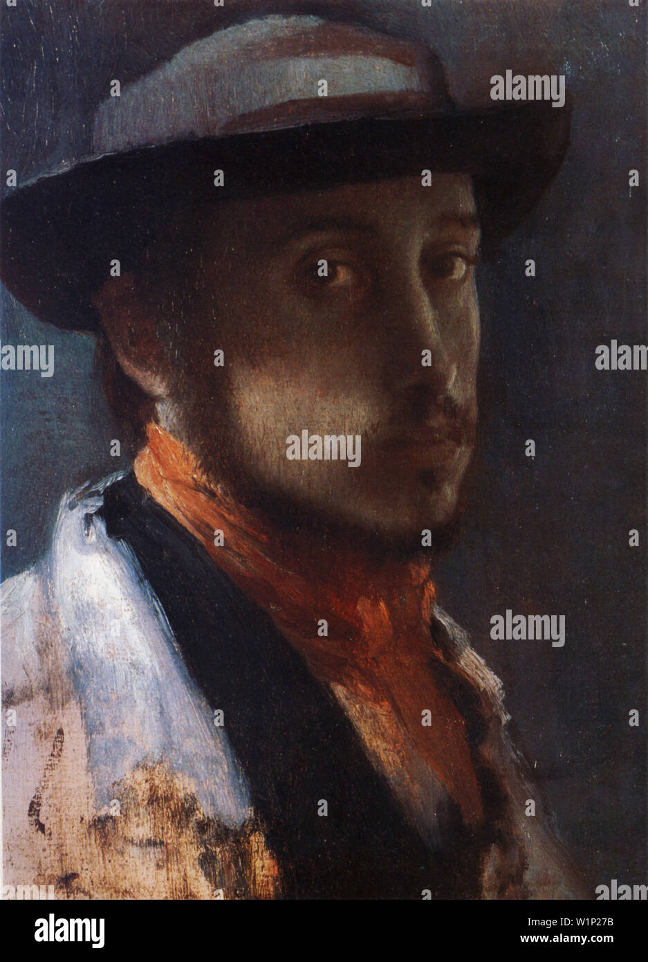Edgar Degas - Self Portrait Soft Hat 1858 Stock Photo - Alamy