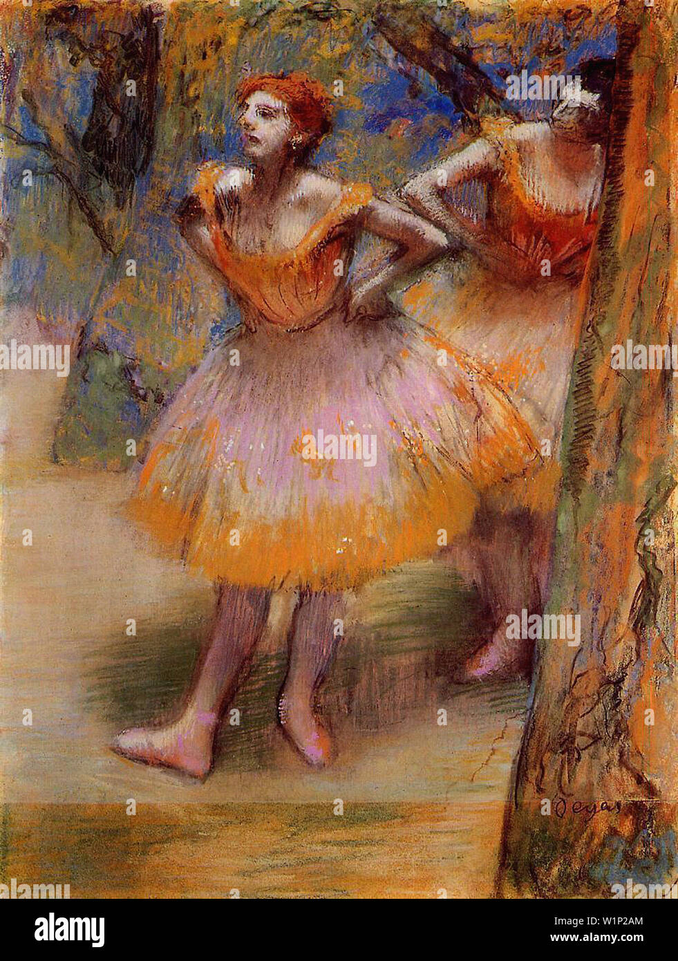 Edgar Degas - Two Dancers 1 C 1898 Stock Photo - Alamy