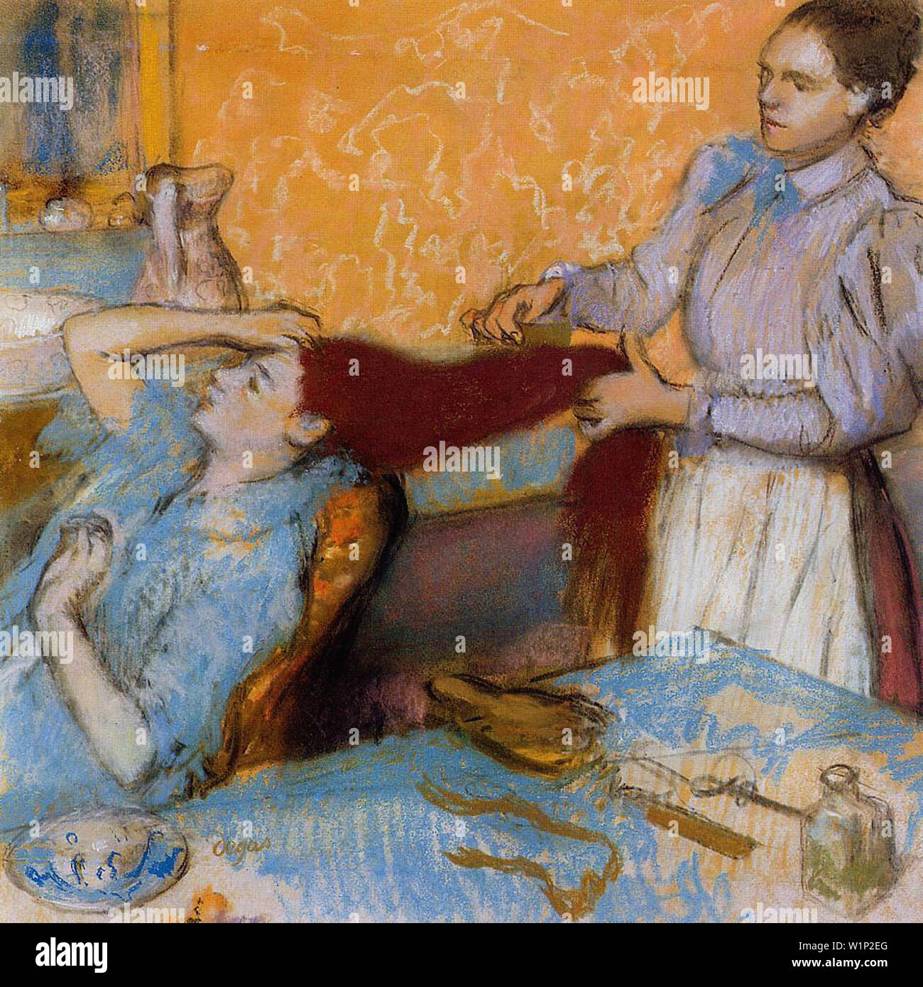 Edgar Degas - Woman Having Her Hair Combed C 1895 Stock Photo - Alamy