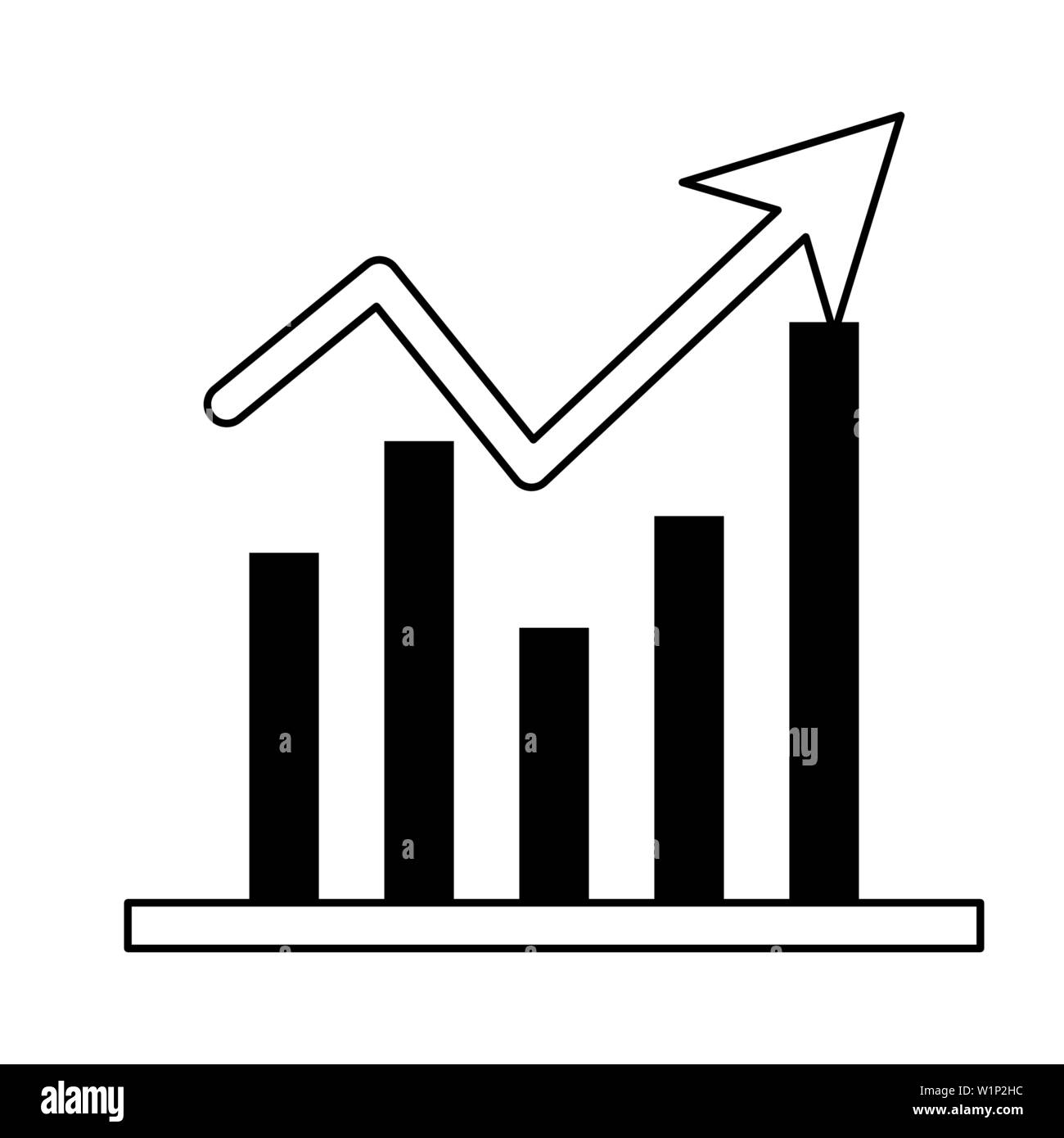 Statistics graph growing business symbol Stock Vector Image & Art - Alamy
