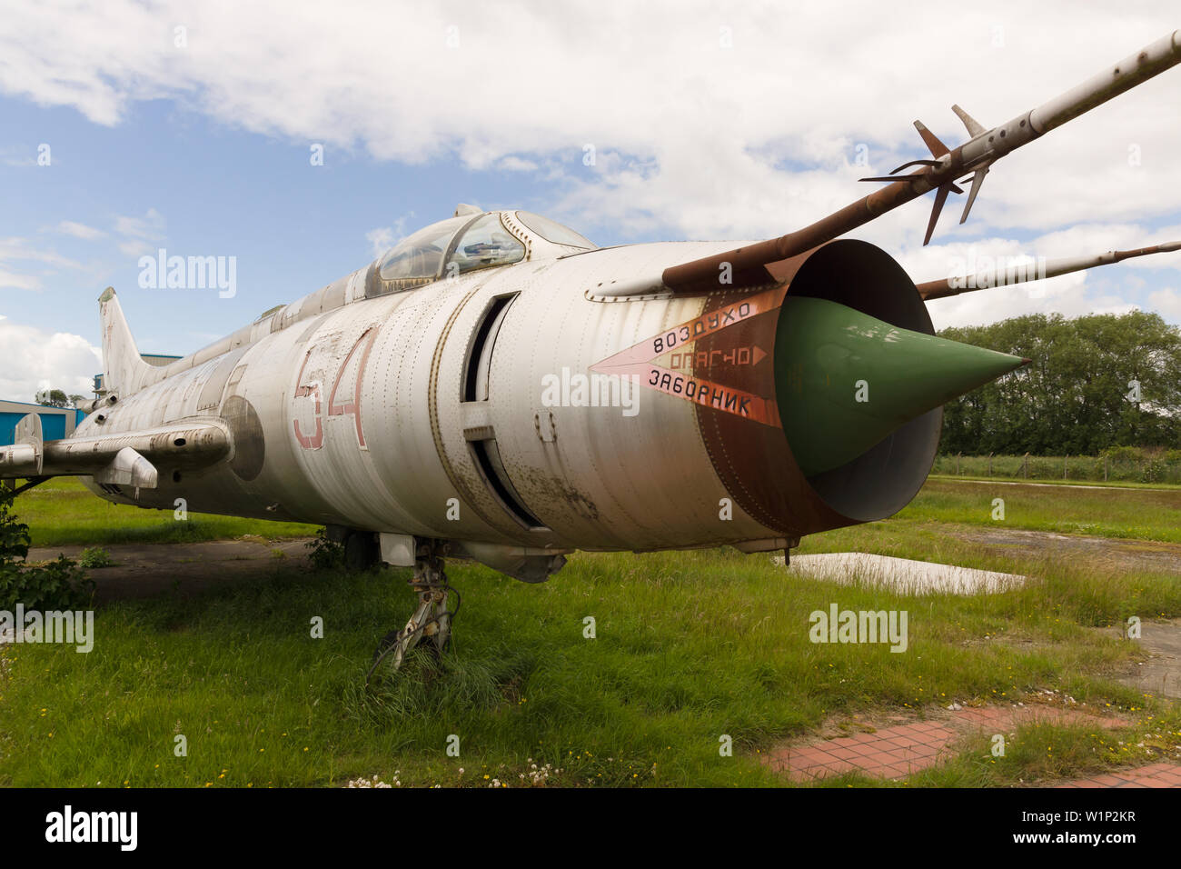 Sukhoi SU-17 M a former Soviet Union fighter aircraft lying derelict at ...