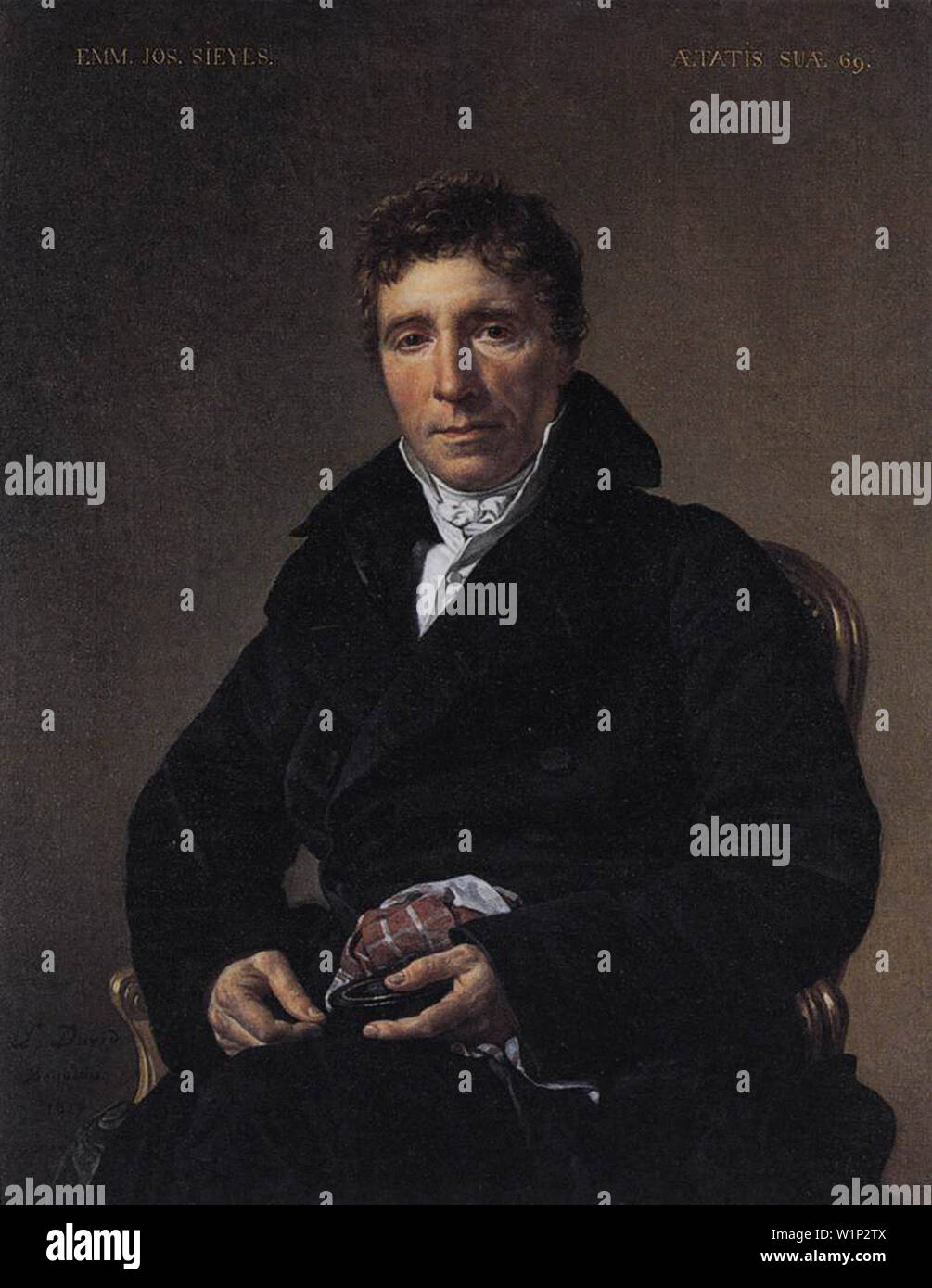 Jacques-Louis David - Portrait Emmanuel Joseph Sieyes 1817 Stock Photo ...
