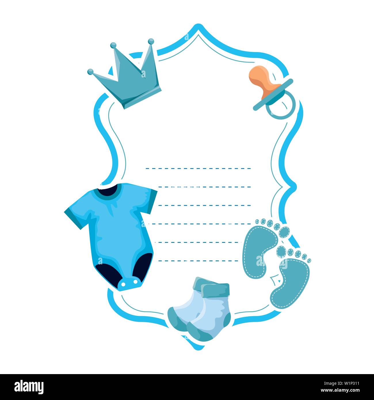 baby shower card frame invitation Stock Vector Image & Art - Alamy