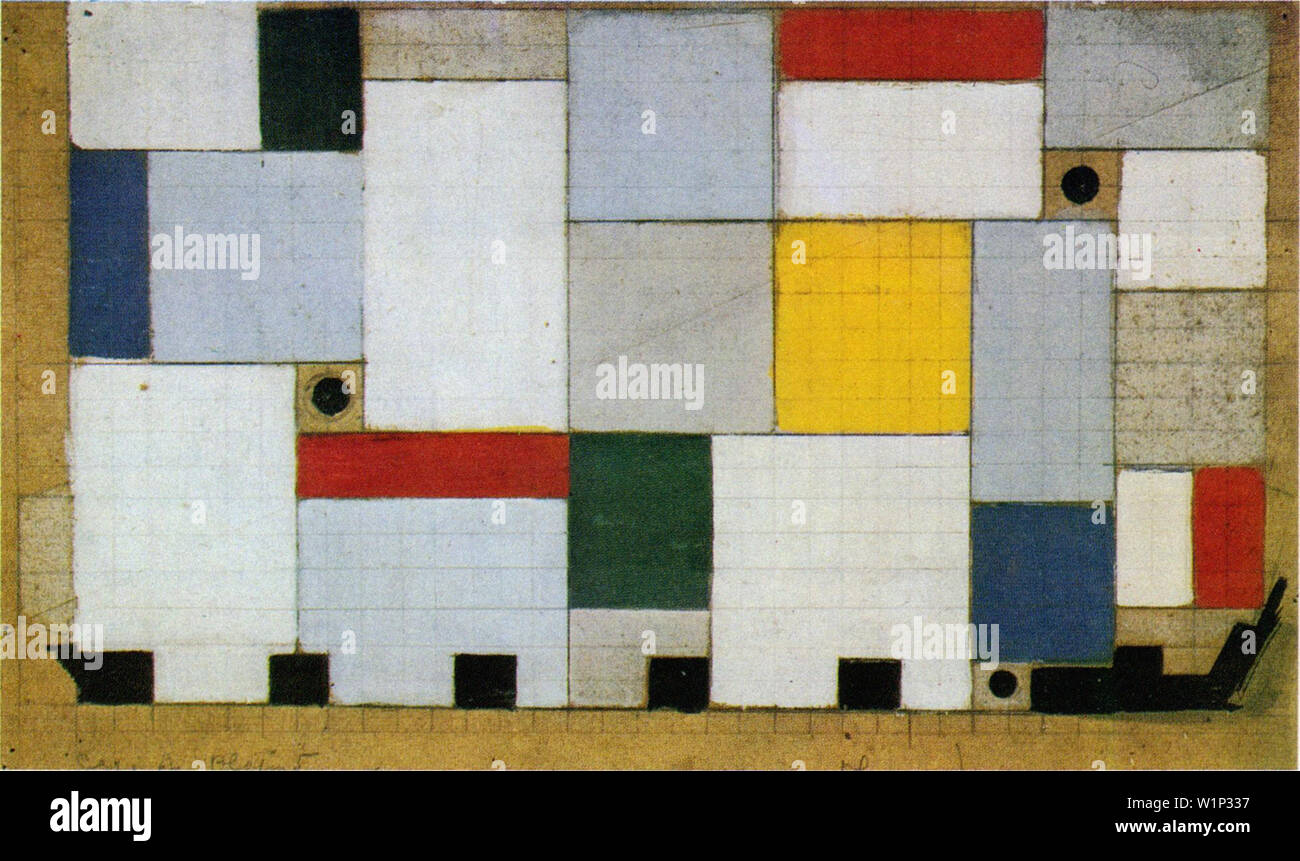 Theo van Doesburg - Color Design Ceiling Cafe Brasserie Stock Photo - Alamy