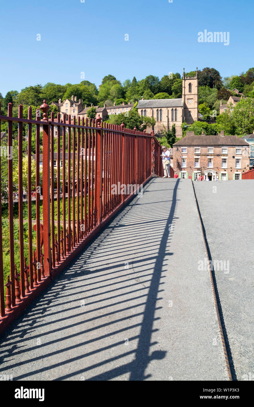 Ironbridge Shropshire the village of Ironbridge and The Ironbridge over ...