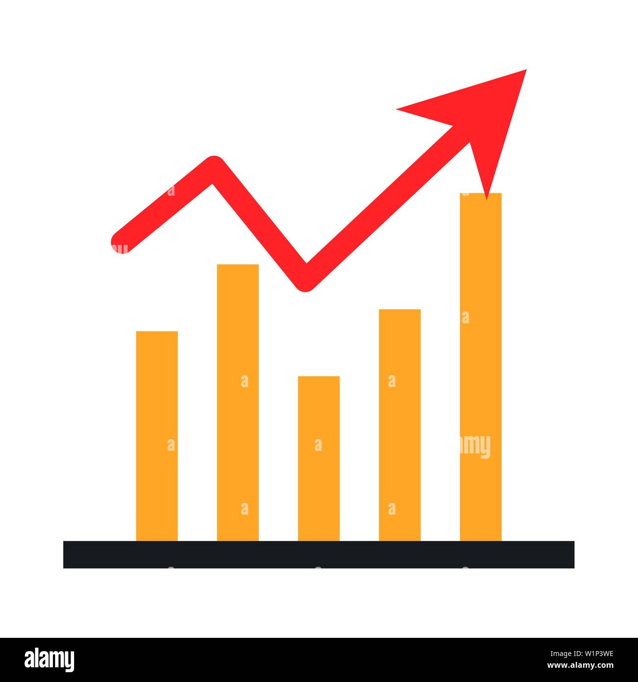 Statistics graph growing business symbol Stock Vector Image & Art - Alamy