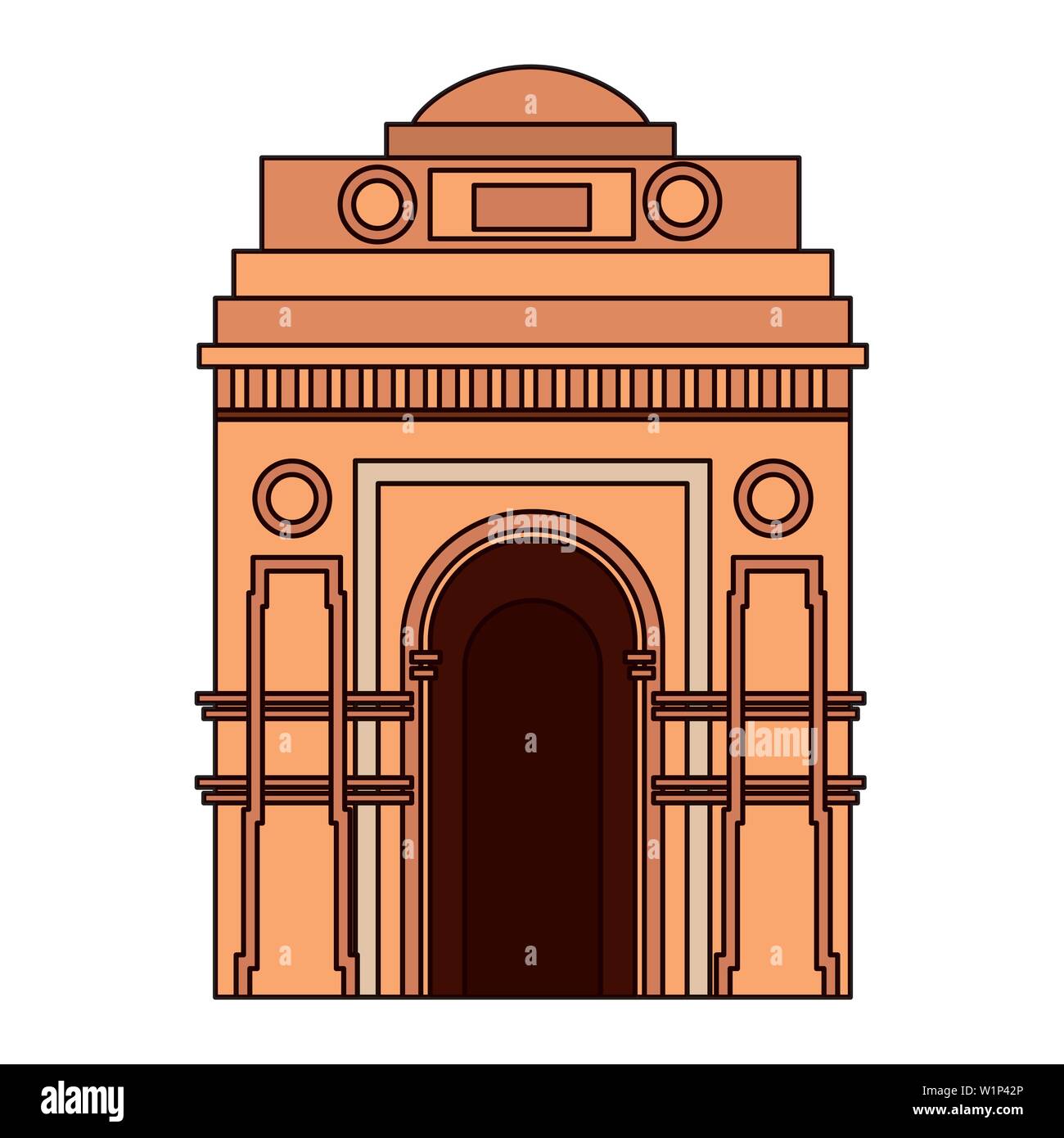 indian gate arch monument icon Stock Vector Image & Art - Alamy