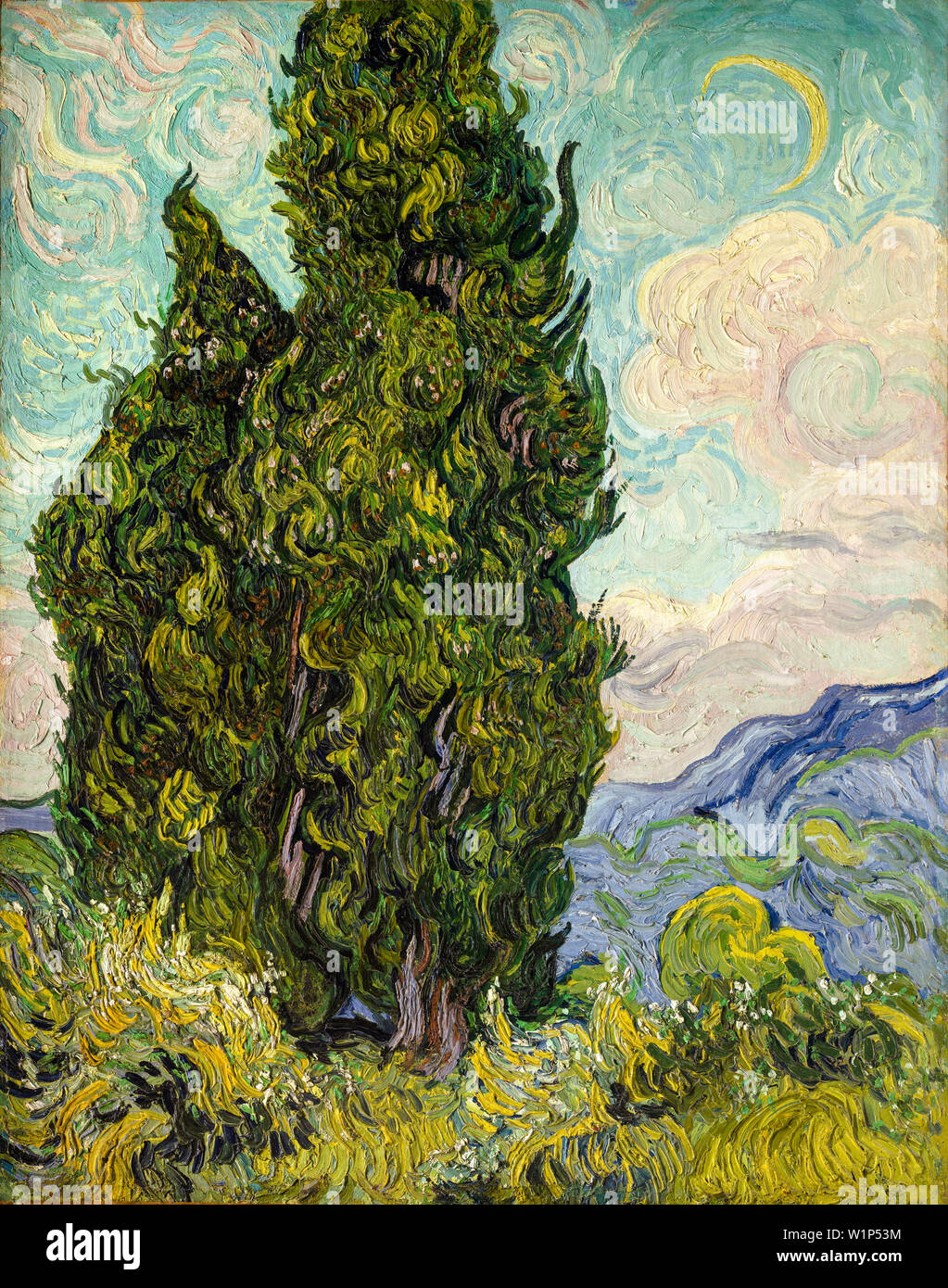 Cypresses By Vincent Van Gogh High Resolution Stock Photography and ...
