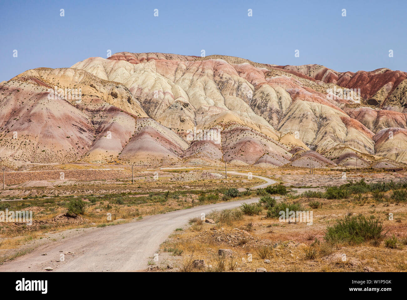 Colorful mountains next to Tabriz, Northeast of Iran, Asia Stock Photo ...