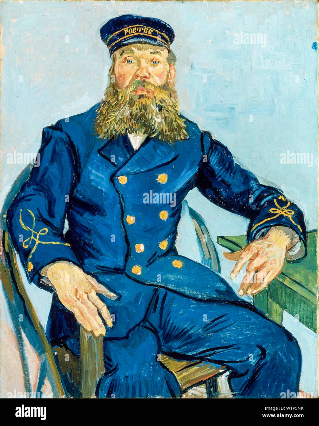 Vincent Van Gogh, Postman Joseph Roulin, portrait painting, 1888 Stock ...