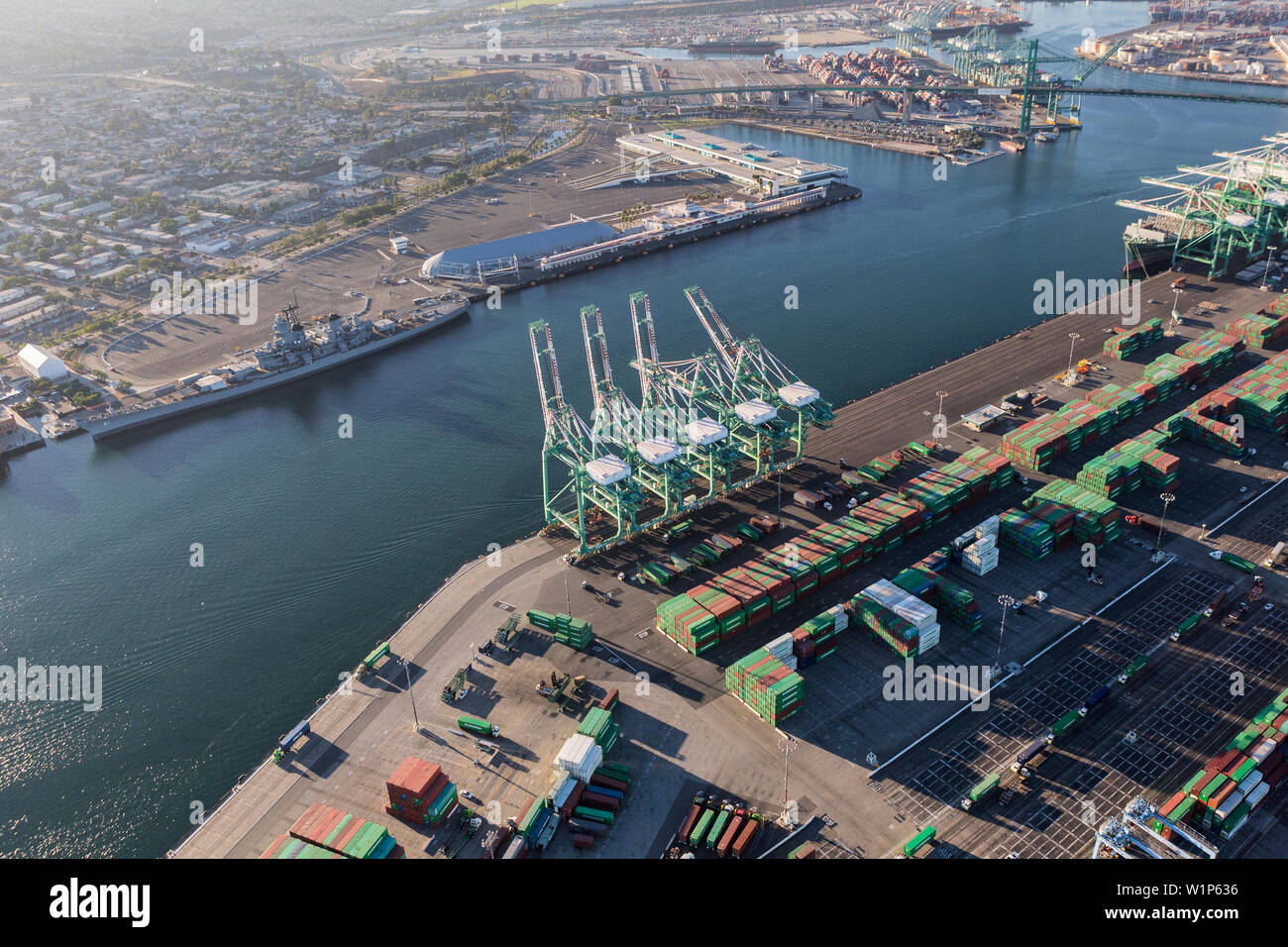 Los Angeles, California, USA - August 16, 2016: Afternoon aerial view ...